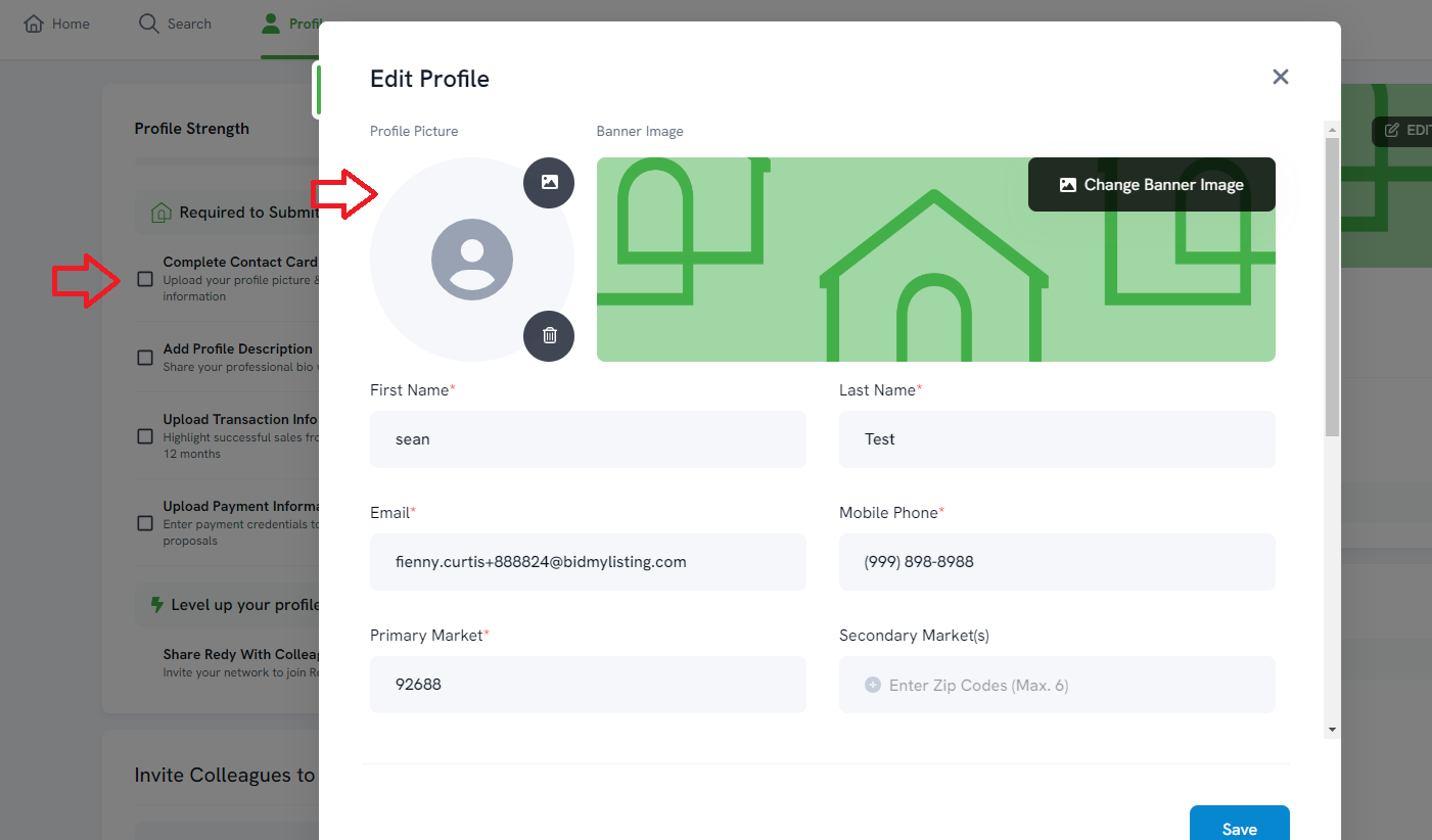 How to complete agent profile